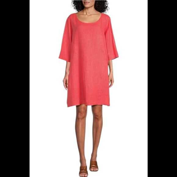 bryn Walker | Dresses | Bryn Walker Hopper Linen Scoop Neck 34 Sleeve ...